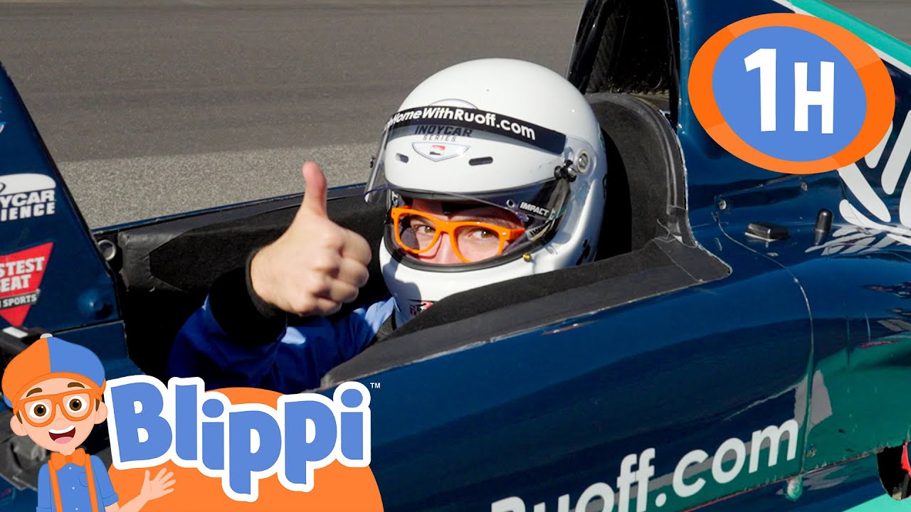 Indy 500 Race Car | Blippi - Sports & Games Cartoons for Kids - YouTube