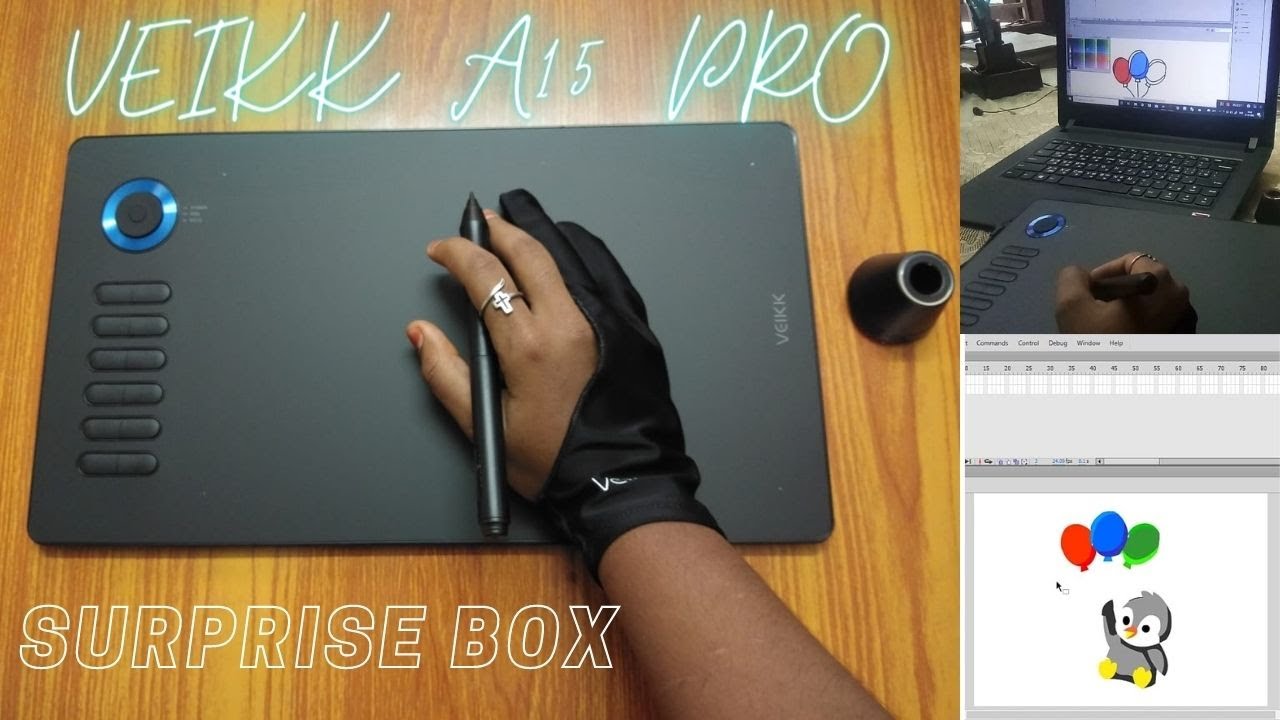 VEIKK A15PRO Review | Drawing using veikk a15 pro | animation using ...