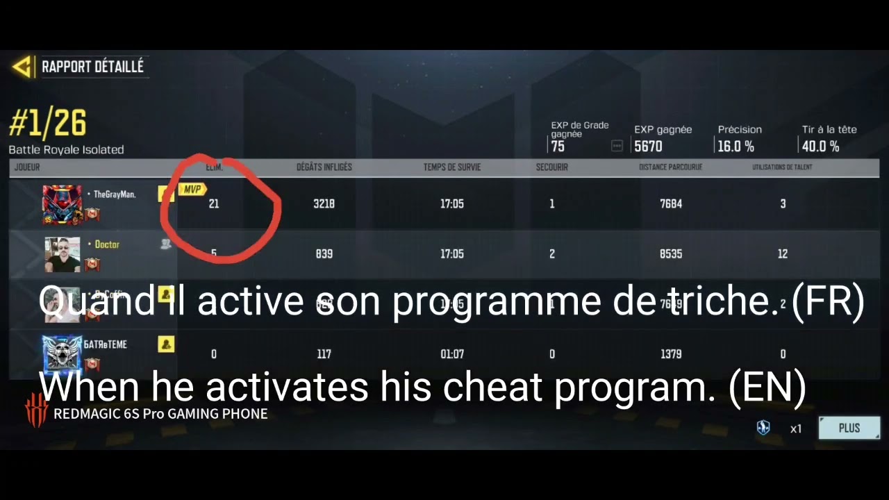 Les tricheurs de COD Mobile. Call Of Duty Mobile. COD Mobile cheats ...