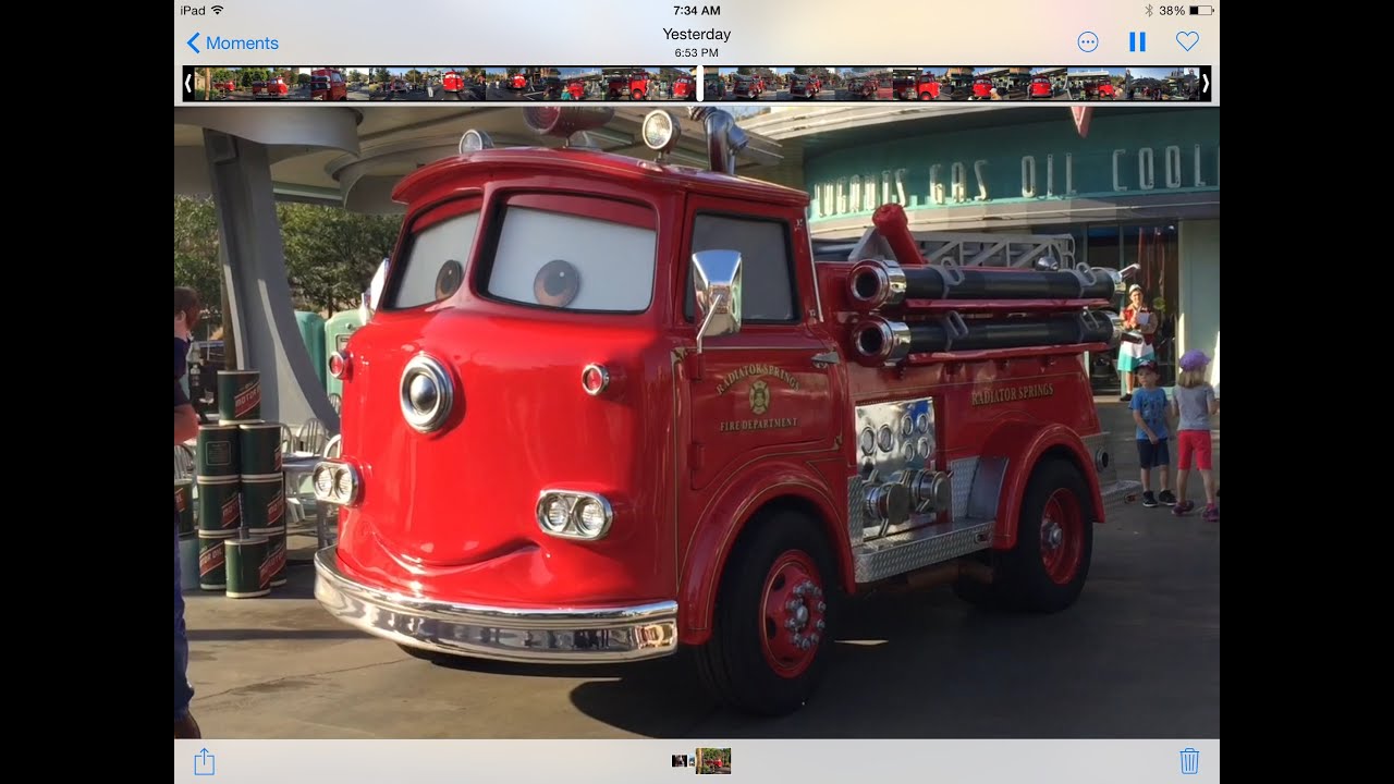 Cars Land "Red" The Firetruck - YouTube