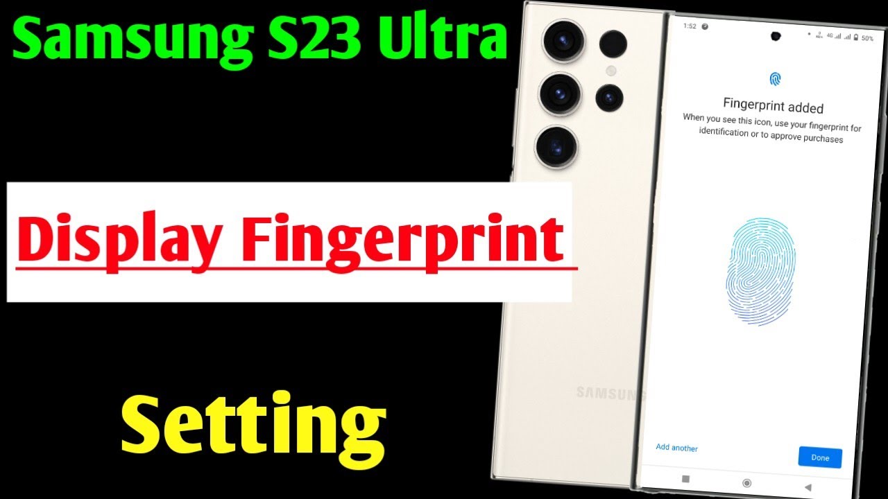 Samsung s23 ultra display fingerprint setting | how to set display ...