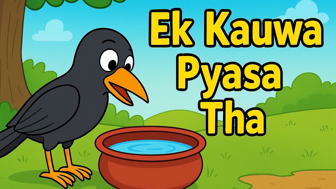 ek kauwa pyasa tha | nursery rhymes in hindi | एक कौवा प्यासा था | kids ...