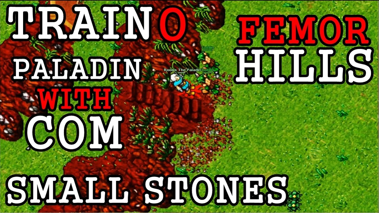 TIBIA - LOCAL DE TREINO COM SMALL STONES - PALADIN - YouTube