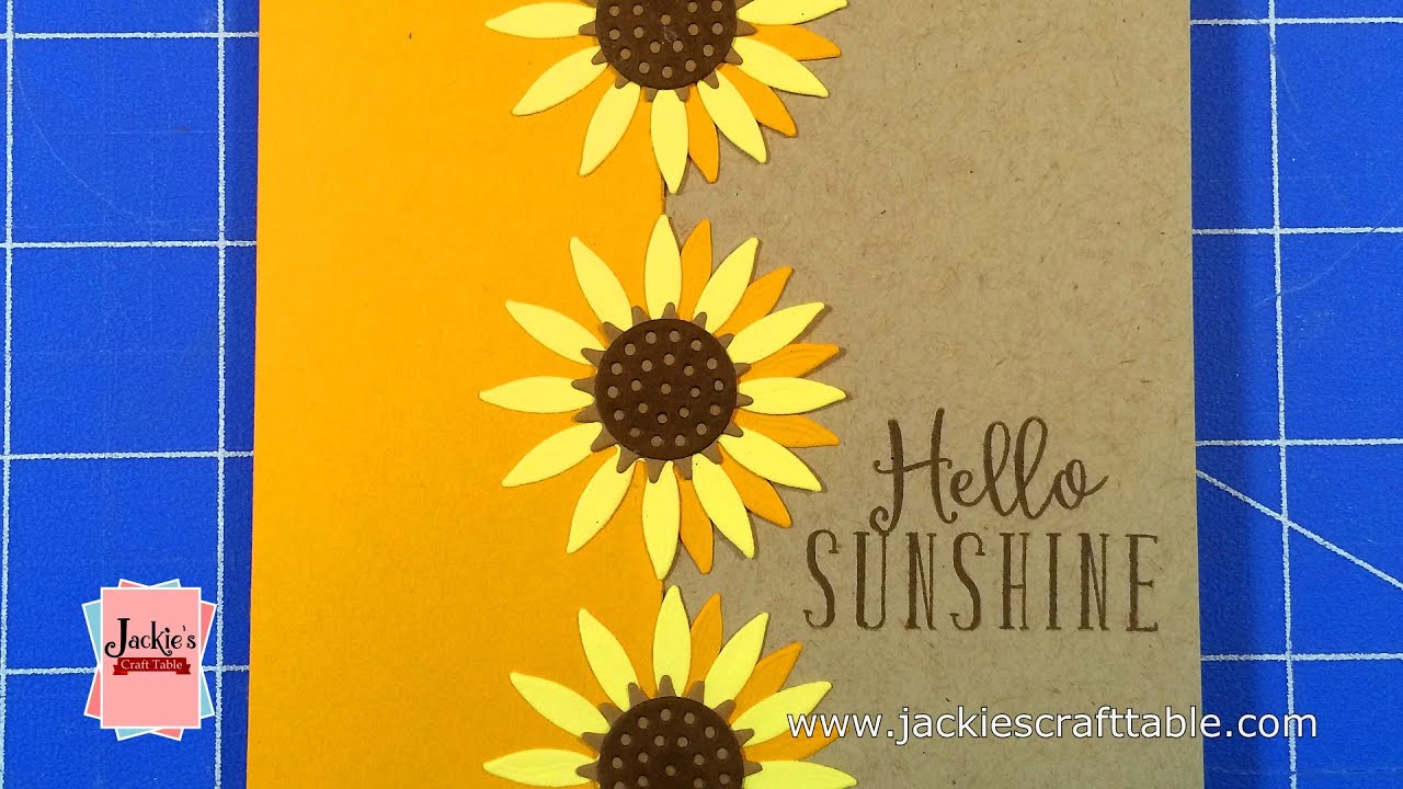 Sunflower Card - Partial Die Cutting - Card Making - YouTube