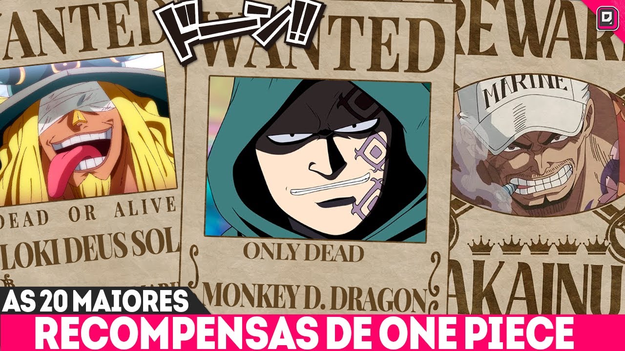 AS 20 MAIORES RECOMPENSAS DE TODO ONE PIECE - YouTube