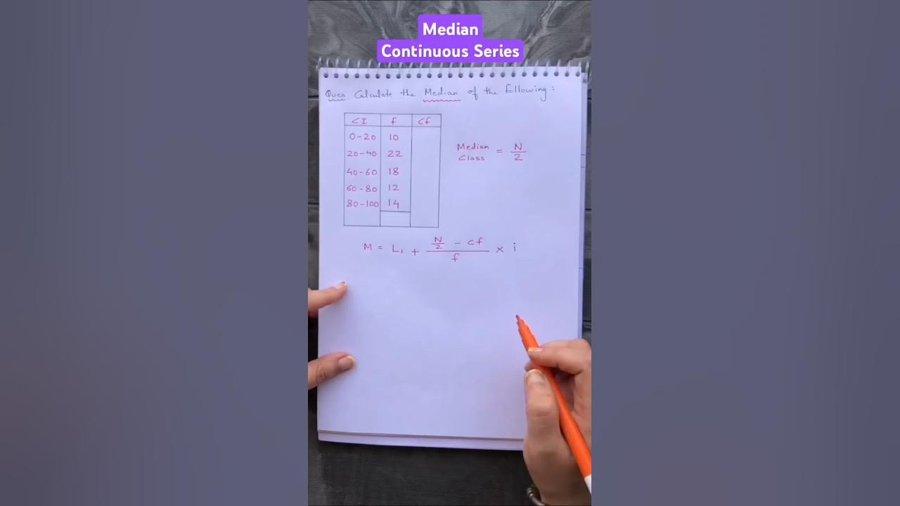 How to Calculate Median | Continuous Series | Central Tendency#statistics #economics #numericals ...