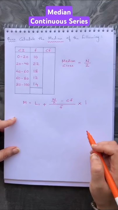 How to Calculate Median | Continuous Series | Central Tendency#statistics #economics #numericals ...