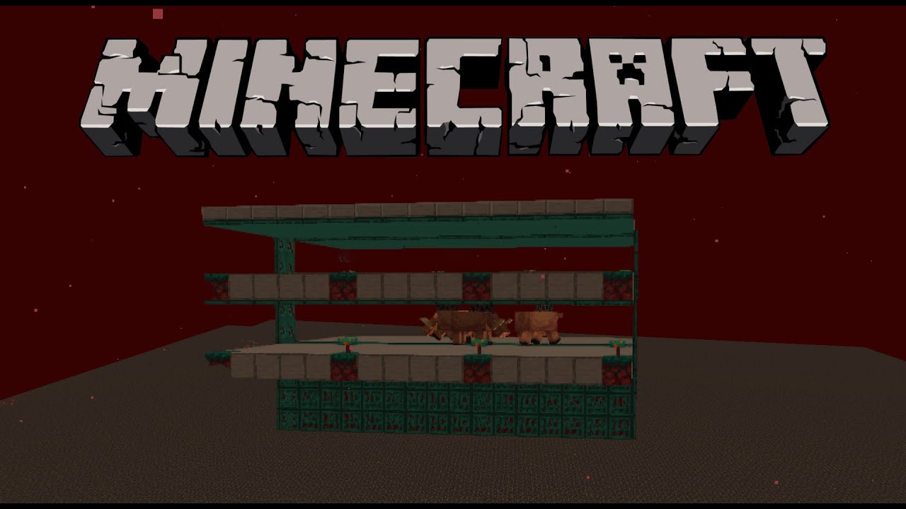 Minecraft easy to build Hoglin farm - YouTube