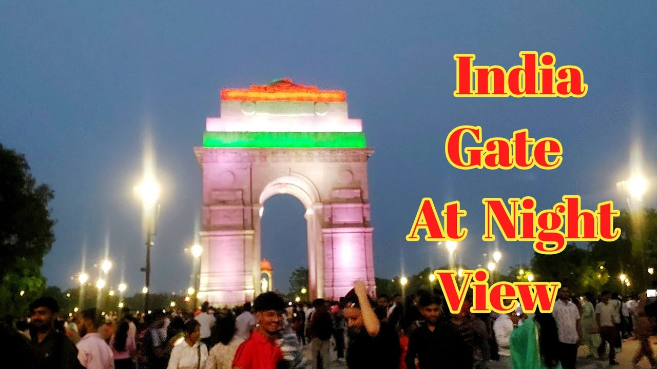 Night View India Gate #indiagate #india - YouTube