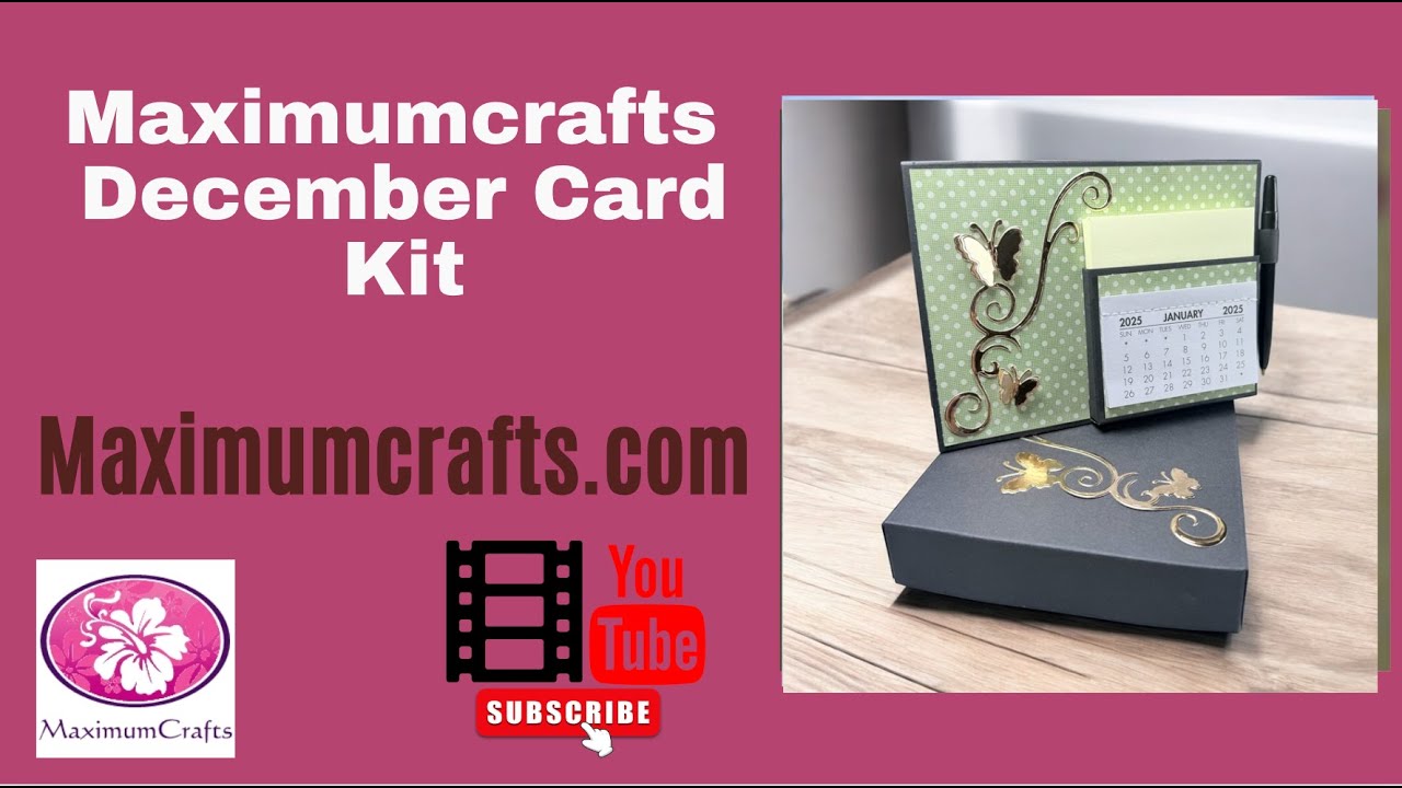 Maximumcrafts December Card kit - YouTube