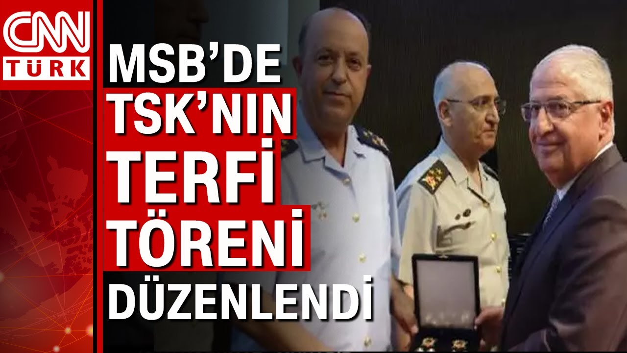 TSK'da terfi eden personele yeni rütbeleri verildi - YouTube
