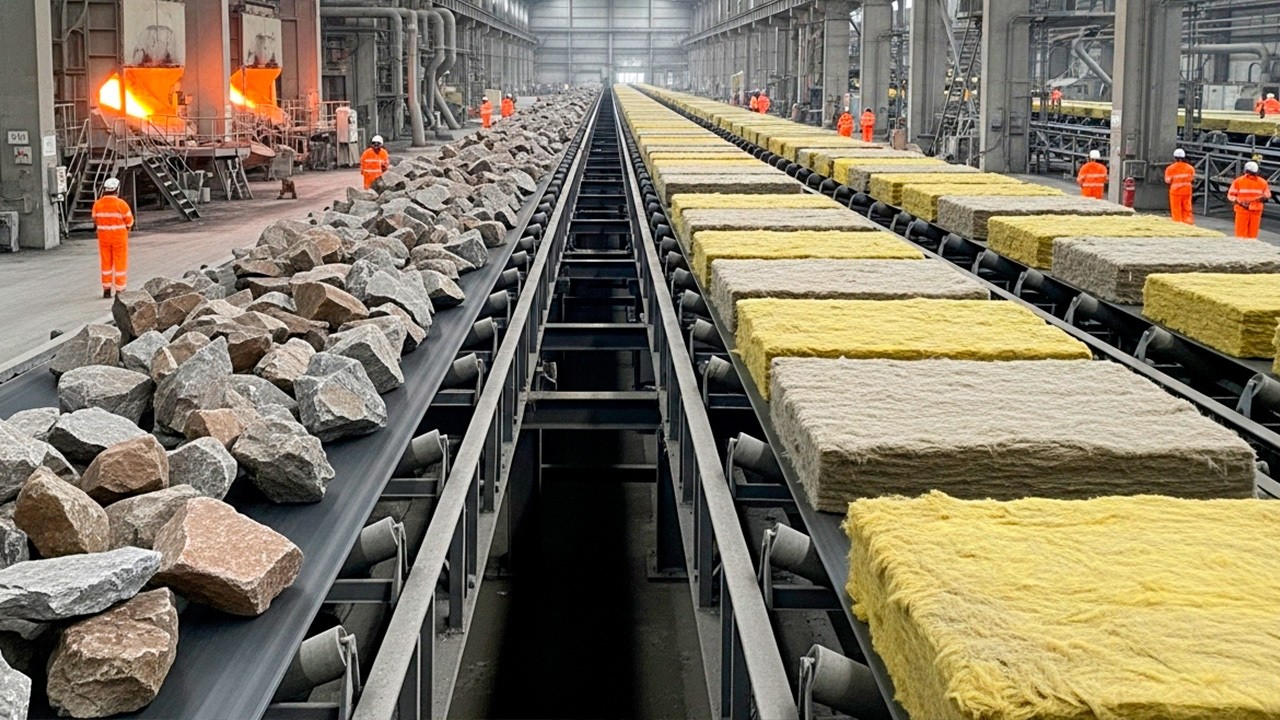 How Molten Rock is Transformed into Mineral Wool Insulation | Inside a ...