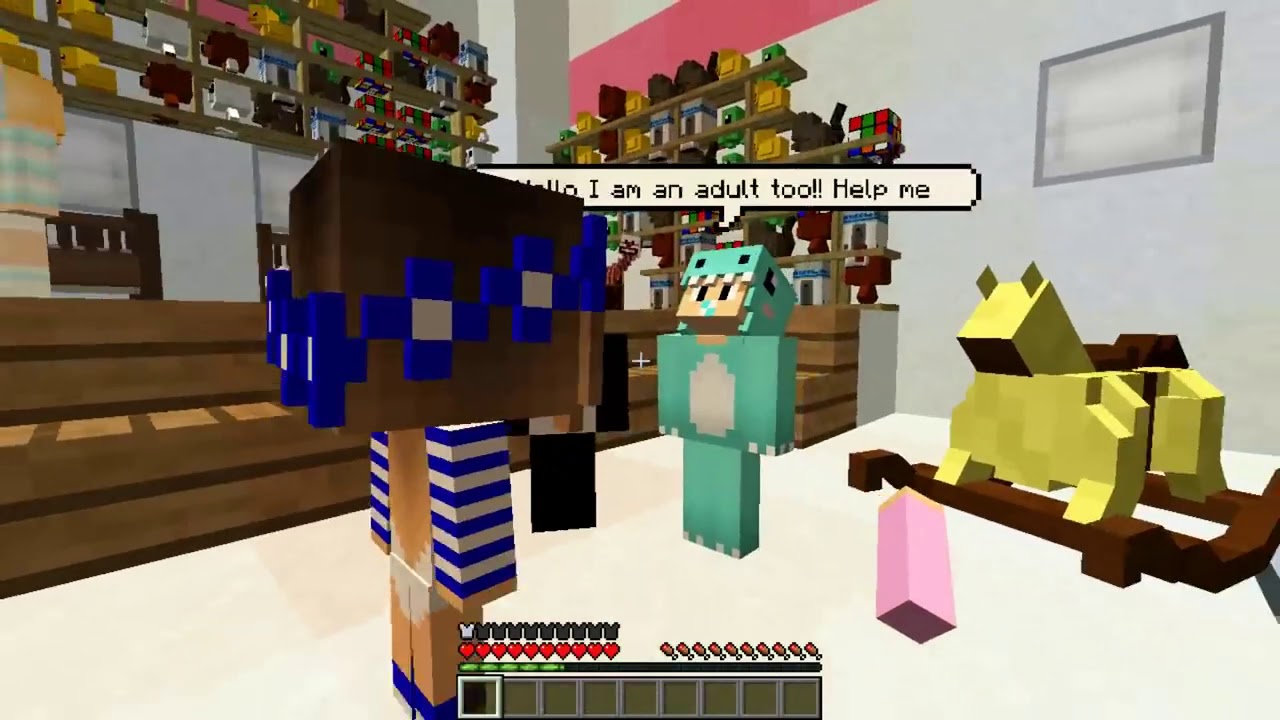 Minecraft Little Kelly Adventures LITTLE KELLY TURNS INTO A BABY ...