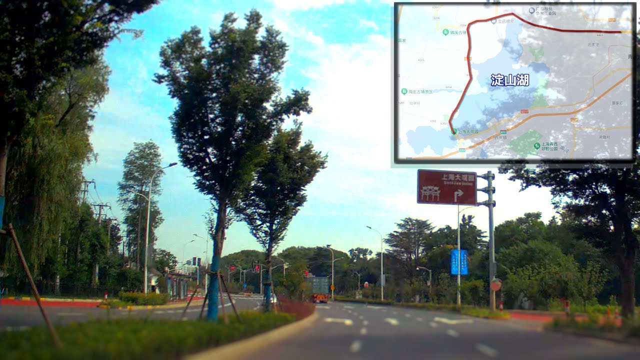 【Drive 上海 204】 4K 2023 淀山湖ドライブ Driving around Dianshan Lake (230711 ...
