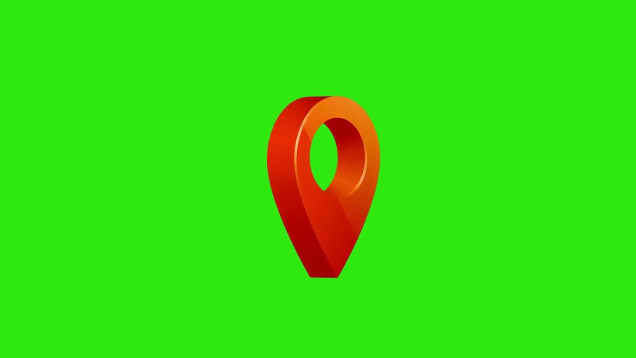 Rotating Location Pin 3D icon green screen background video by @Pixel ...