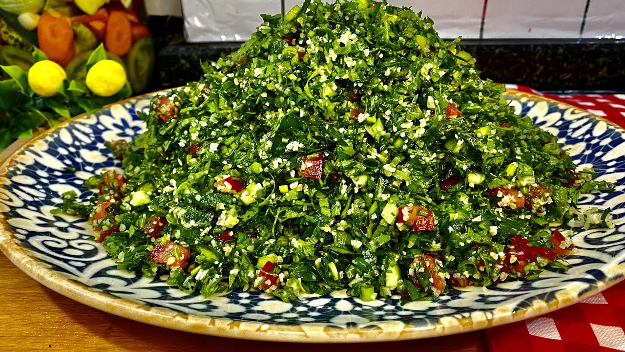 TABULE TARİFİ /TABBOLEH Recipe (salad) İRAN USULÜ TABULE NASIL YAPILIR ...