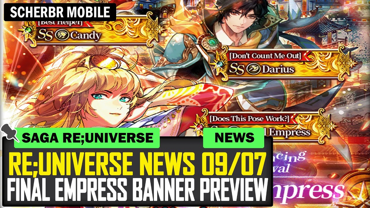 re;UniverSe News 09/07: New Empress & Darius Banner Preview - Romancing SaGa re;UniverSe - YouTube