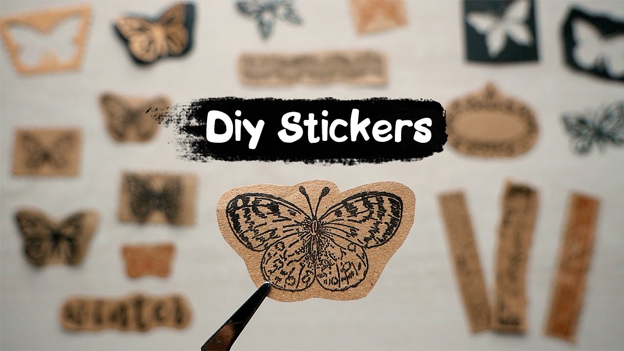 Diy Kraft Stickers - Make Stickers with Me | handmade 3D Stickers - YouTube