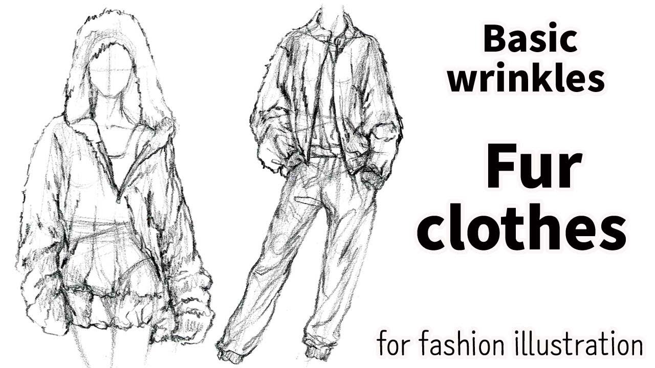 how to draw fur clothes for fashion illustrations_패션일러스트를 위한 털옷 그리기 ...