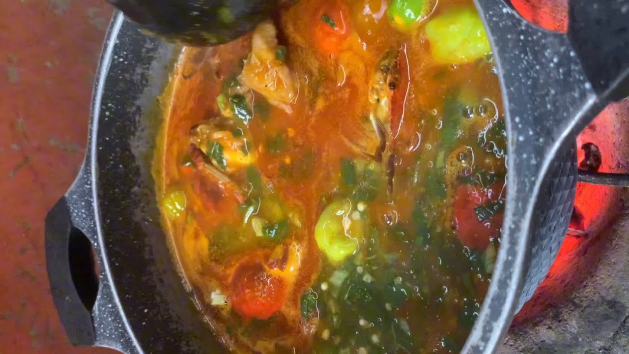 Authentic Ghanaian Cuisine: Homemade Banku & Okra Soup Recipe - YouTube