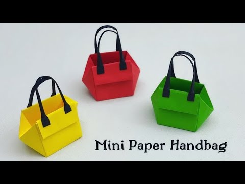 How to make a mini paper handbag 👜 simplest and easy way - YouTube