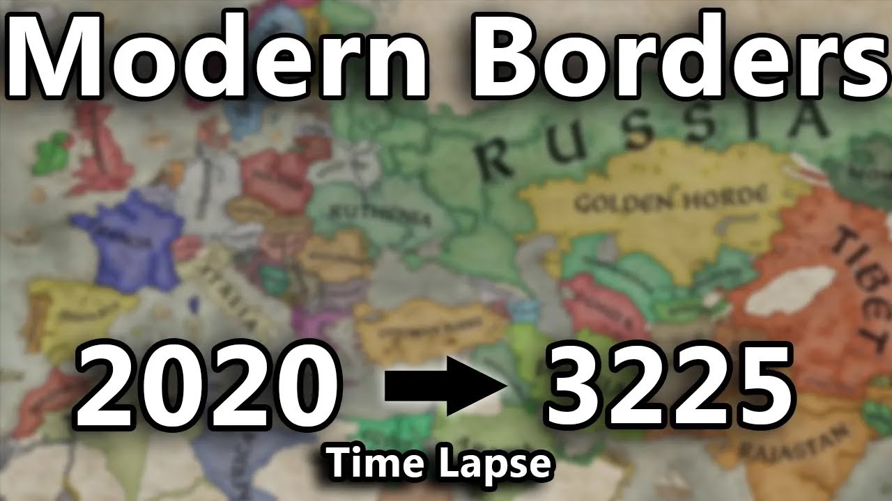 Modern Borders In Crusader Kings 3 Timelapse but in 1 minute! - YouTube