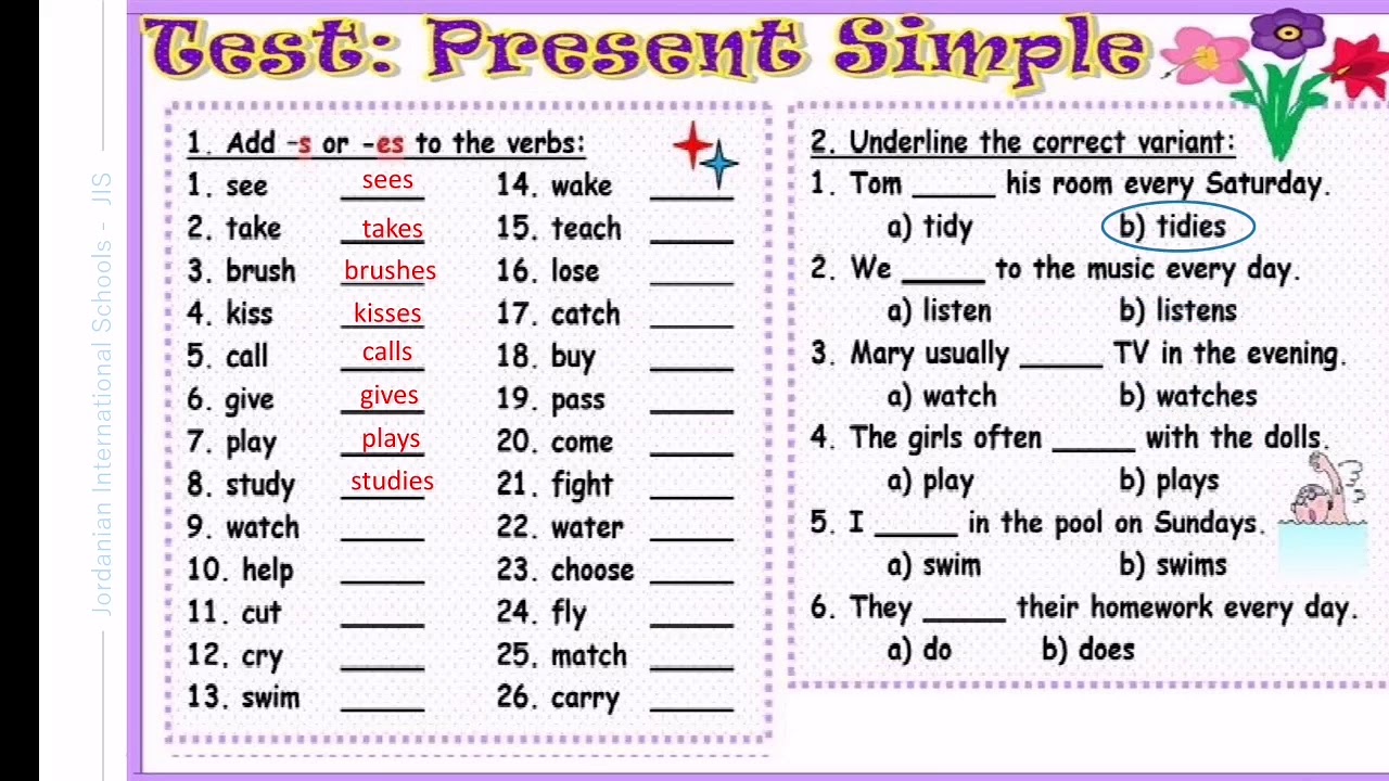 Grade 2 National English Language - Simple present revision - YouTube
