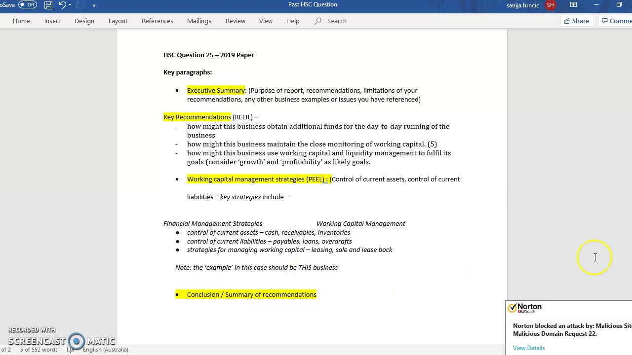 HSC Question 2019: Working capital management - YouTube