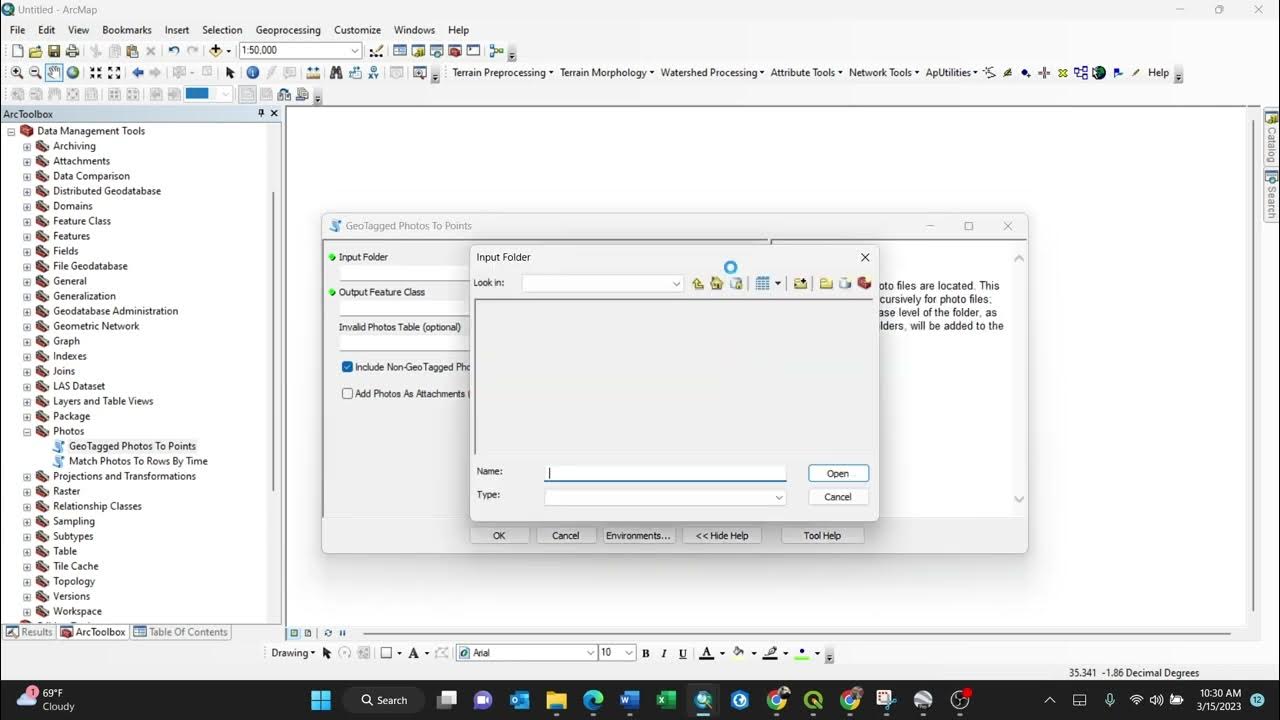How to convert Geotagged photos to points using ArcGIS - YouTube