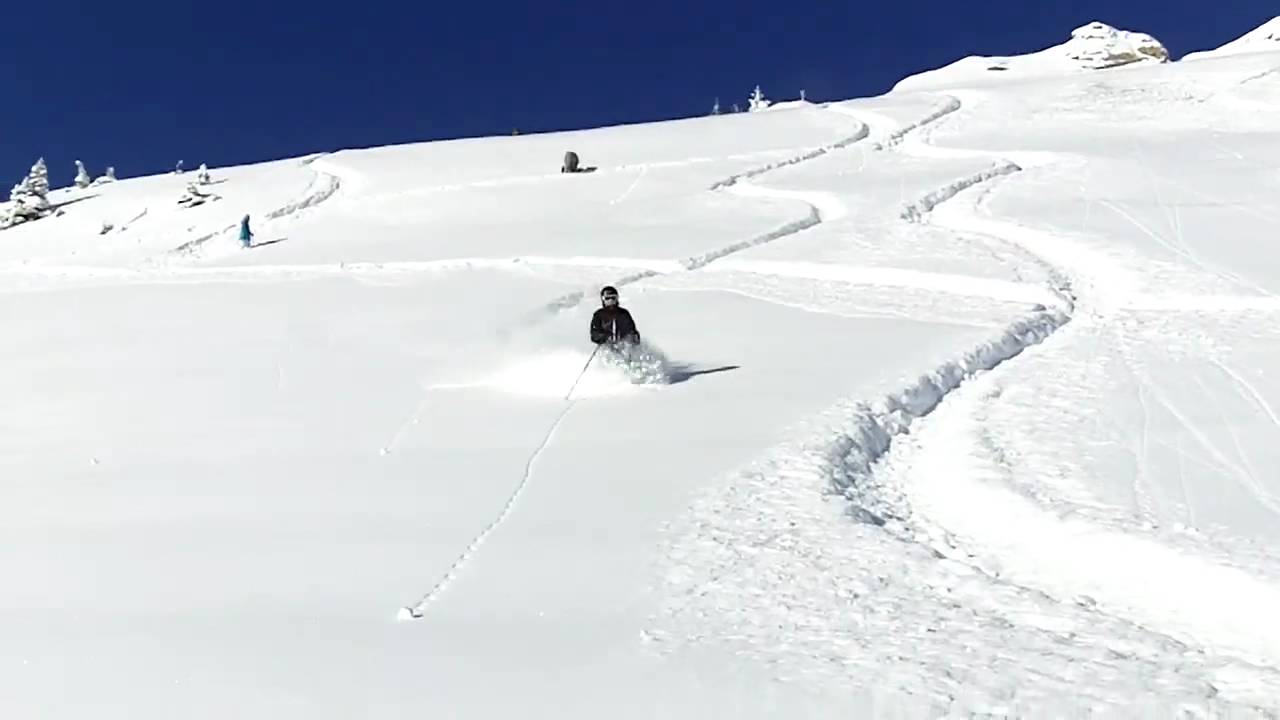 Fresh Ski Tracks on Yellow Trail Alta, Utah - YouTube