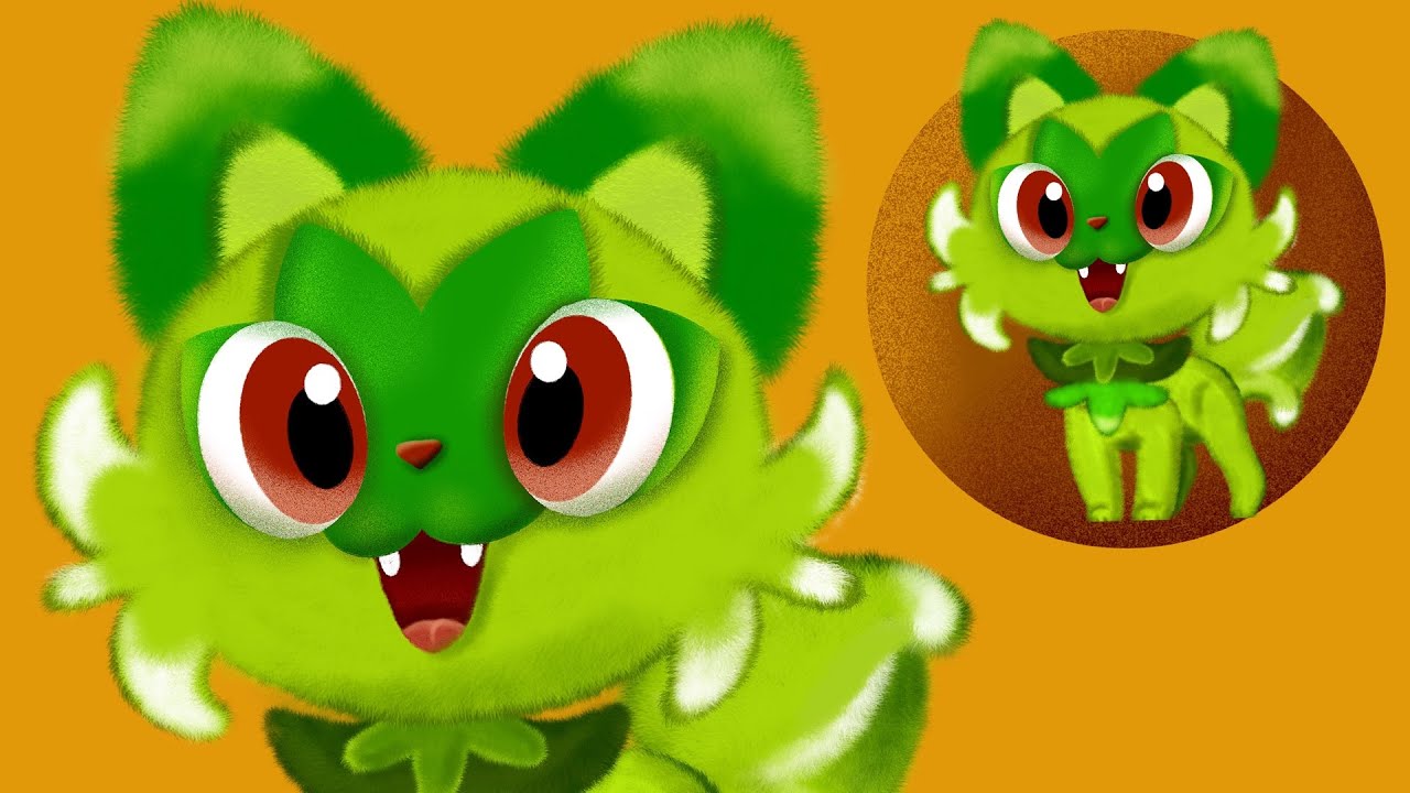 SPRIGATITO. How to Draw POKÉMON - YouTube