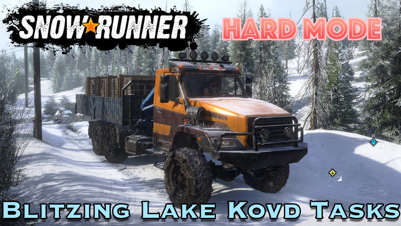 SnowRunner Hard Mode [S04E10] Blasting through tasks in Lake Kovd. So ...