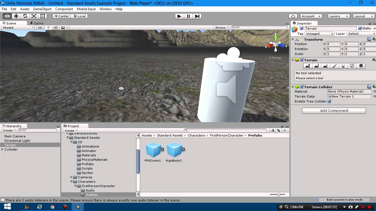 Unity 3d 5 Первый запуск знакомство с двжком - YouTube
