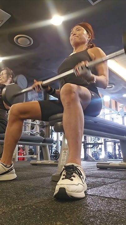 바벨 팔운동20k 15kg - YouTube