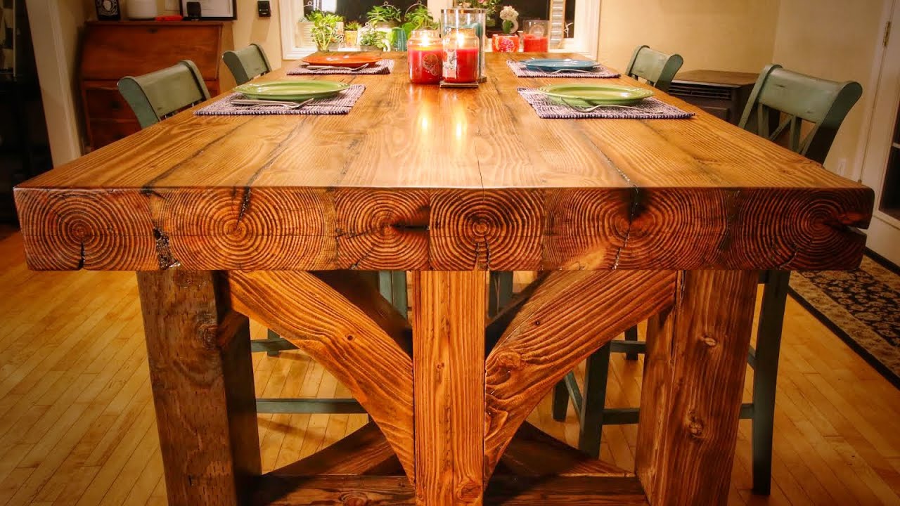 Dining Room Table from CNC Milled Logs - pt. 3/3 - YouTube