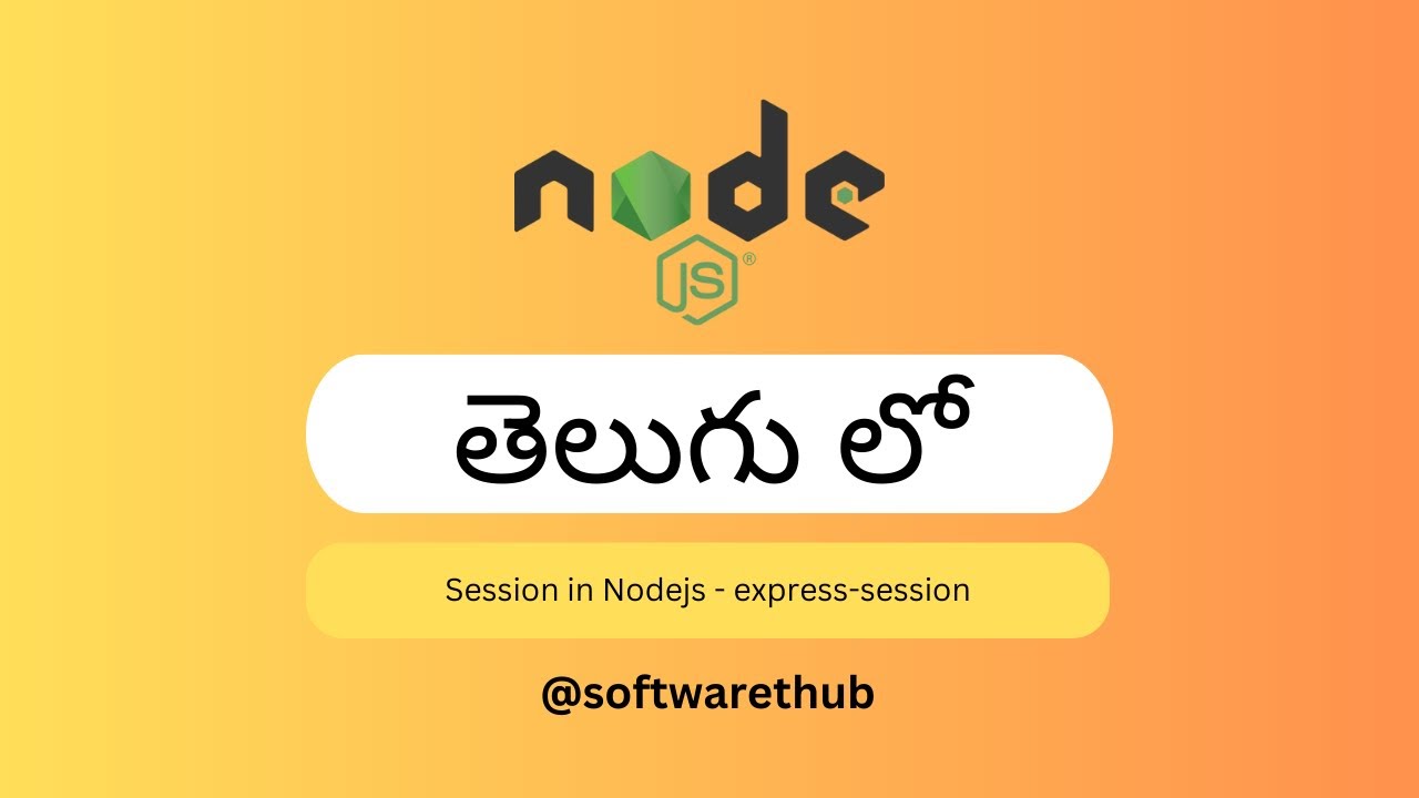 Node.js Tutorial for Beginners In తెలుగు | How to use session in node js | express-session - YouTube