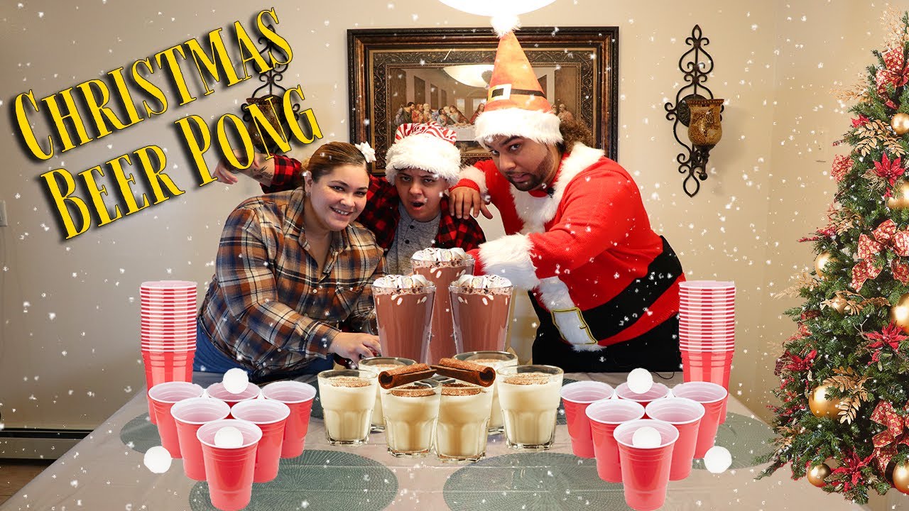 CHRISTMAS B̶E̶E̶R̶ ̶P̶O̶N̶G̶ TOURNAMENT (Not really it's hot coco ...
