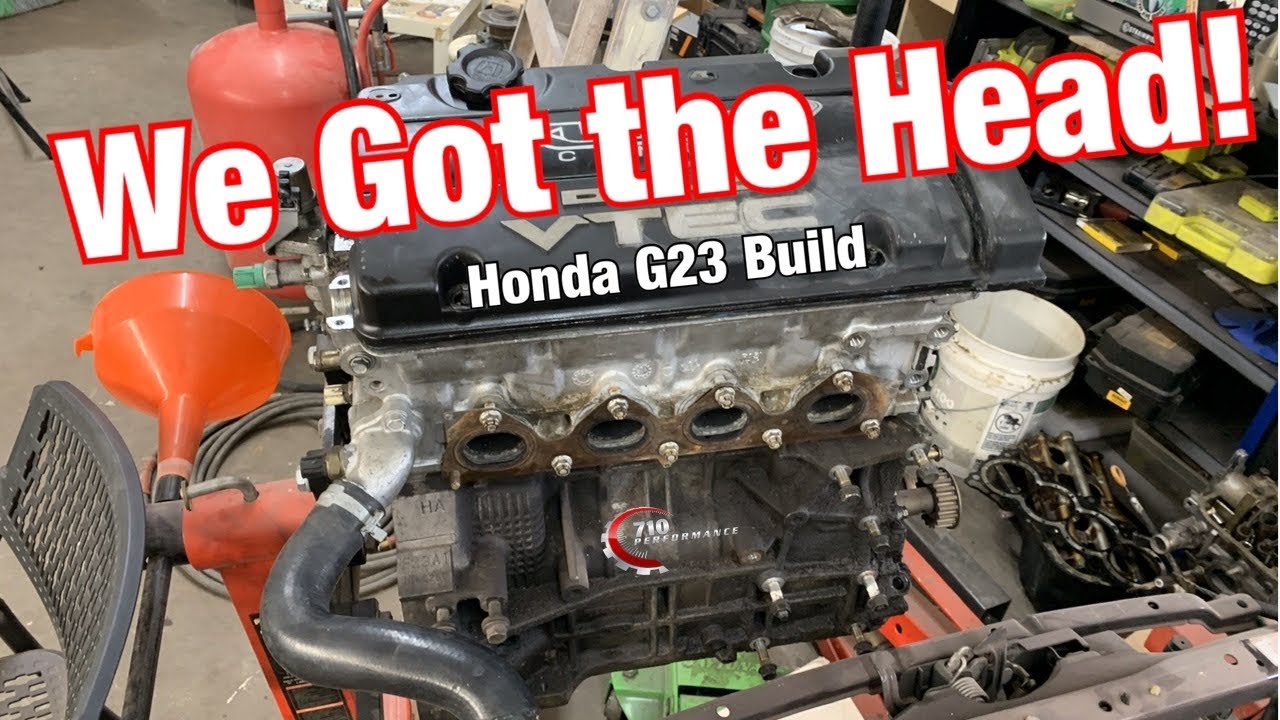 Finally Got the H22a Head for the Honda G23 Vtec Build - YouTube