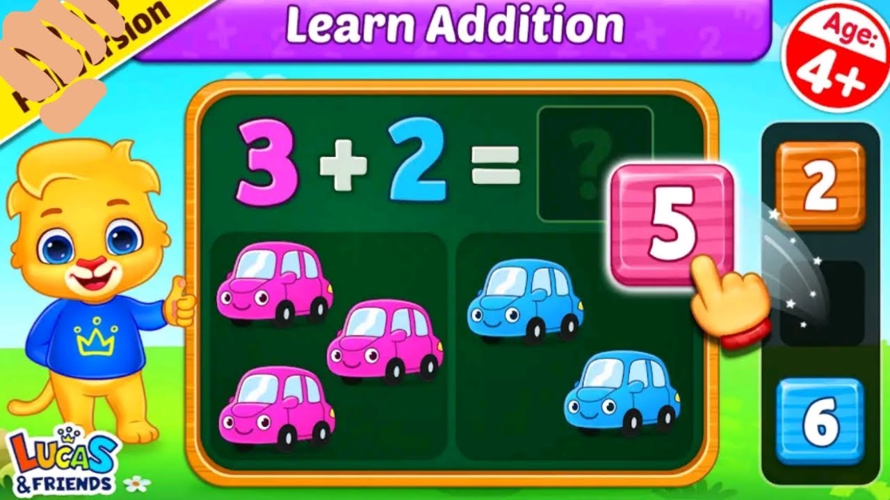 Lucas & Friends | Math adding fun | Kids Cartoon - YouTube