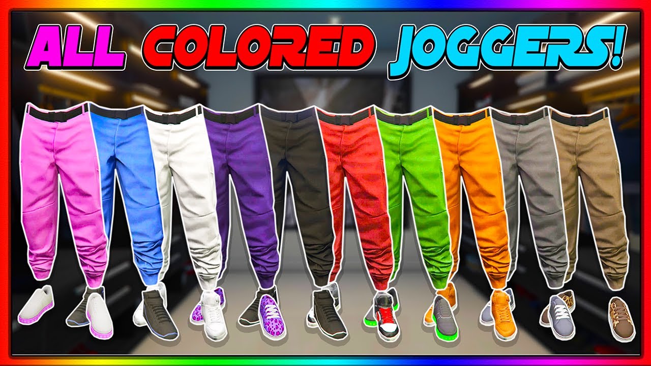 *SOLO* GTA 5 HOW TO GET ALL COLORED JOGGERS! *AFTER PATCH 1.65* | GTA ...