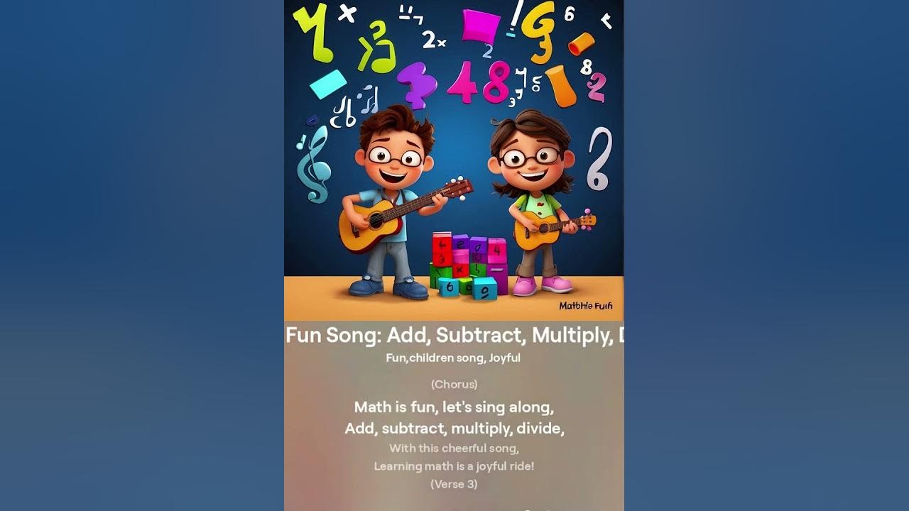 Math Fun Song Add, Subtract, Multiply,Divide - YouTube