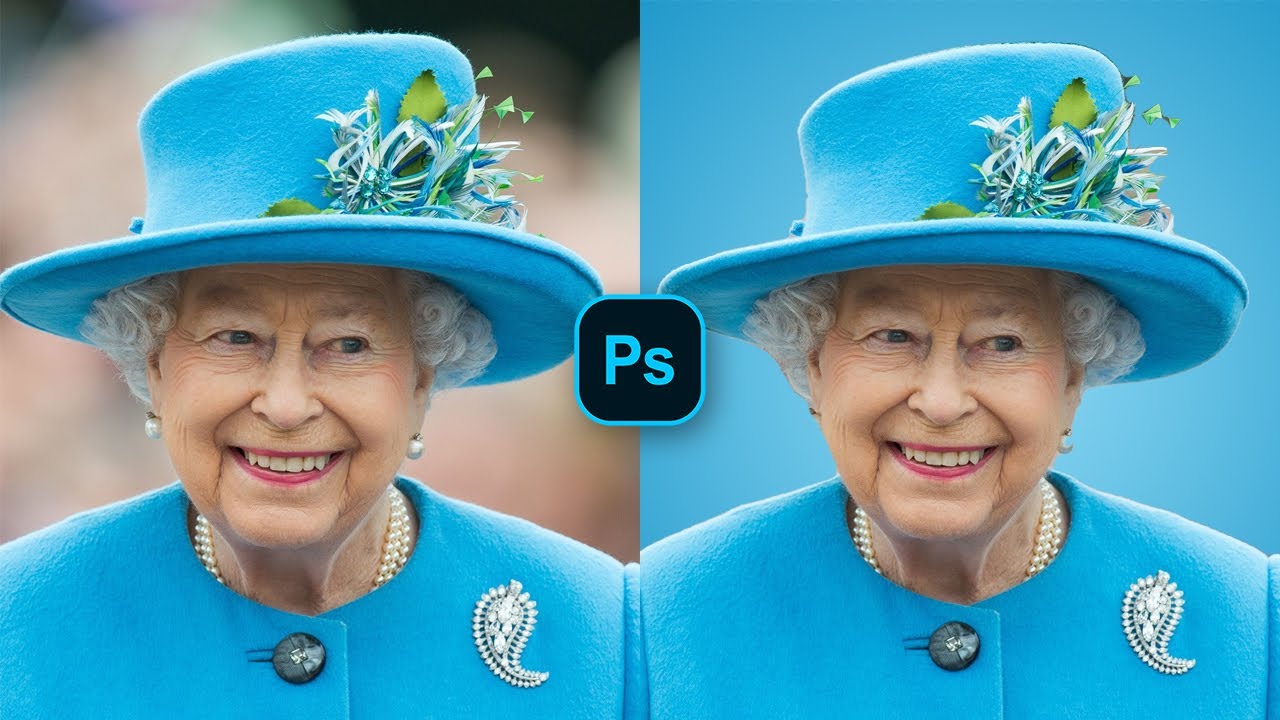 Queen Elizabeth II: removing the background in Photoshop is easy and ...
