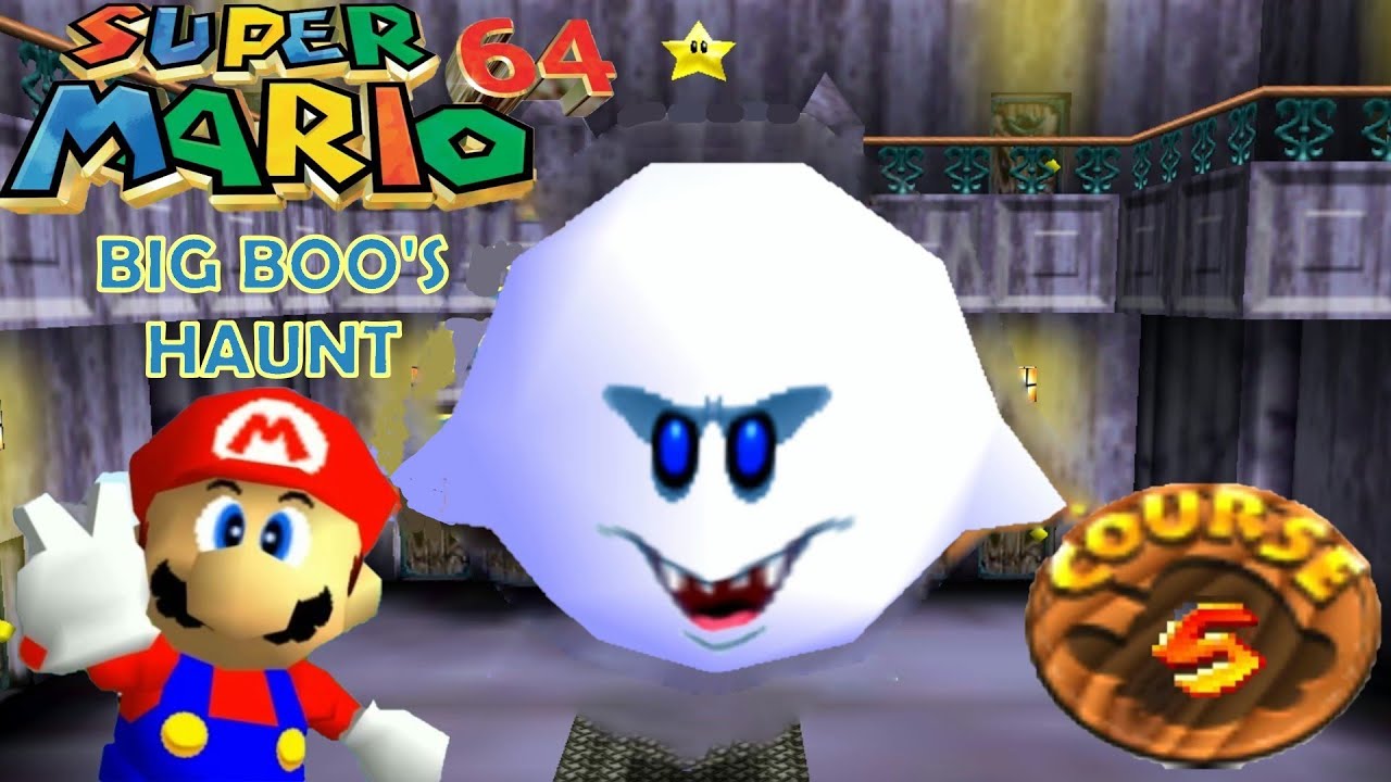 Super Mario 64 (Course 5) Big Boos Haunt (Complete Walkthrough) - YouTube