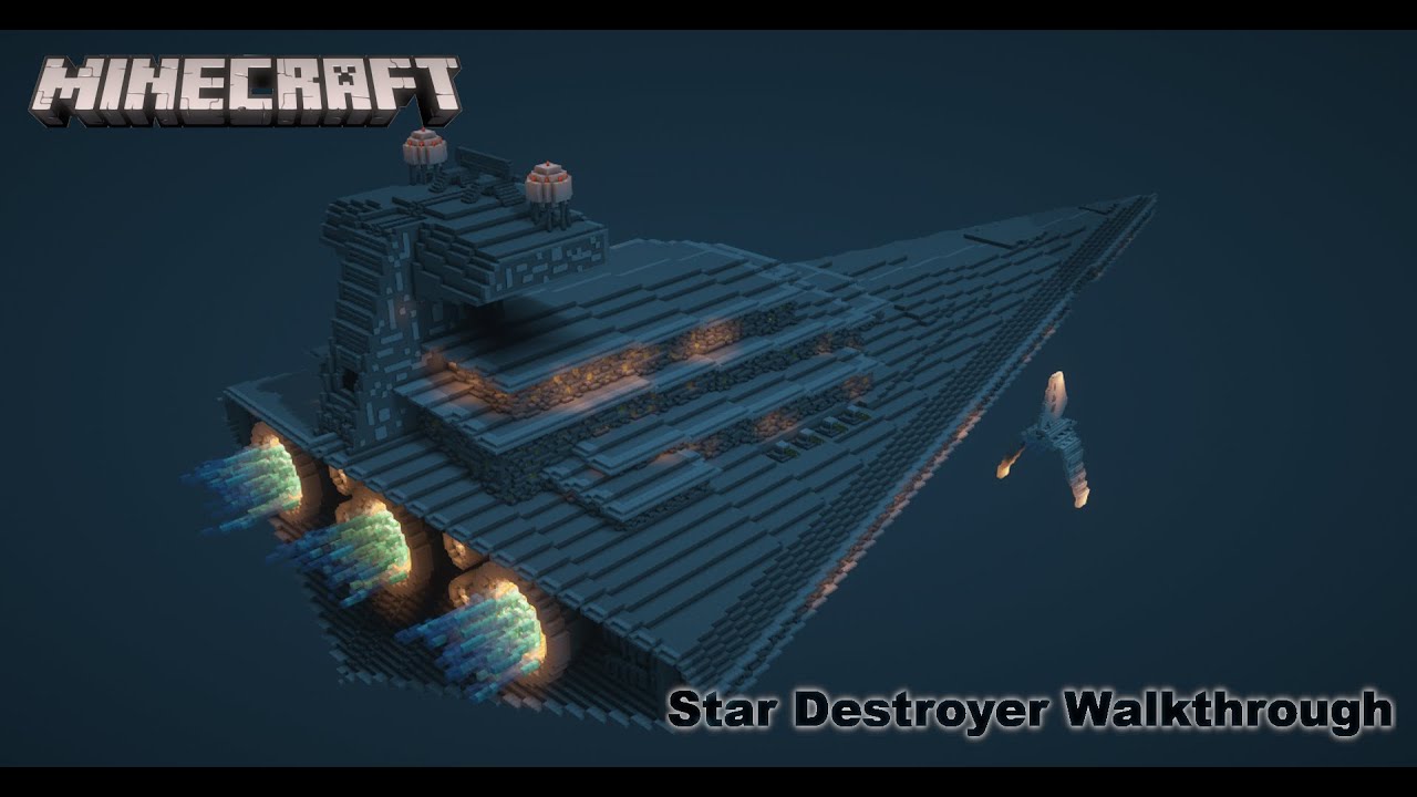 Star Wars Star destroyer In Minecraft Walkthrough - YouTube
