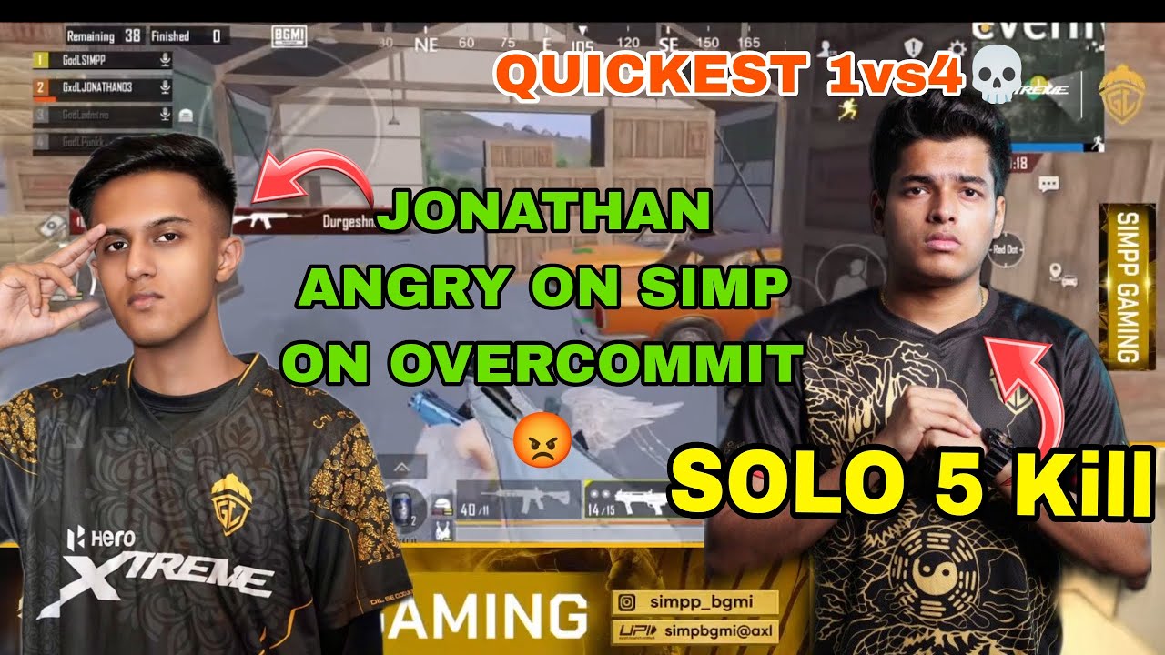 QUICKEST 1 VS 4 BY JONATHAN JONATHAN ANGRY ON SIMP OVERCOMITENT - YouTube