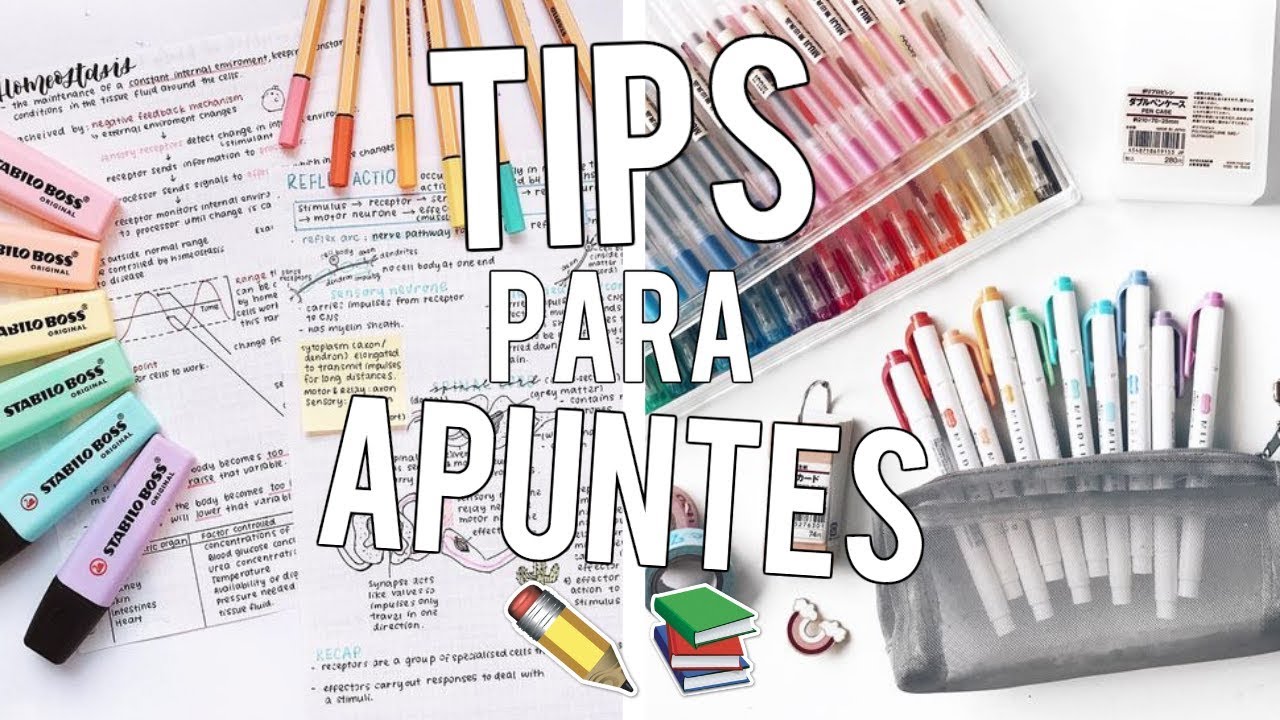 TIPS PARA APUNTES BONITOS Y ORGANIZADOS - YouTube