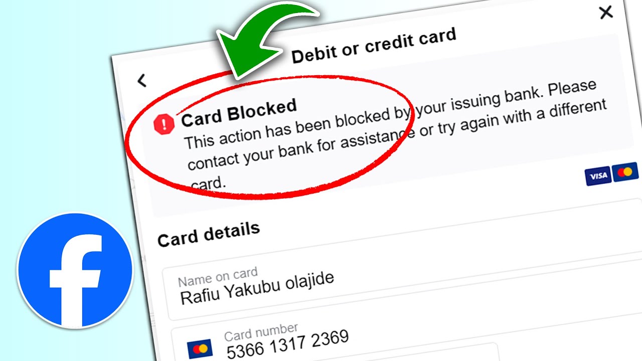 Facebook Ads Bank Card Block Problem Solved - YouTube