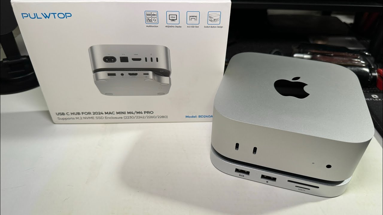 Best Dock for the M4 Mac mini? Pulwtop Mac mini M4 Dock USB C Hub ...