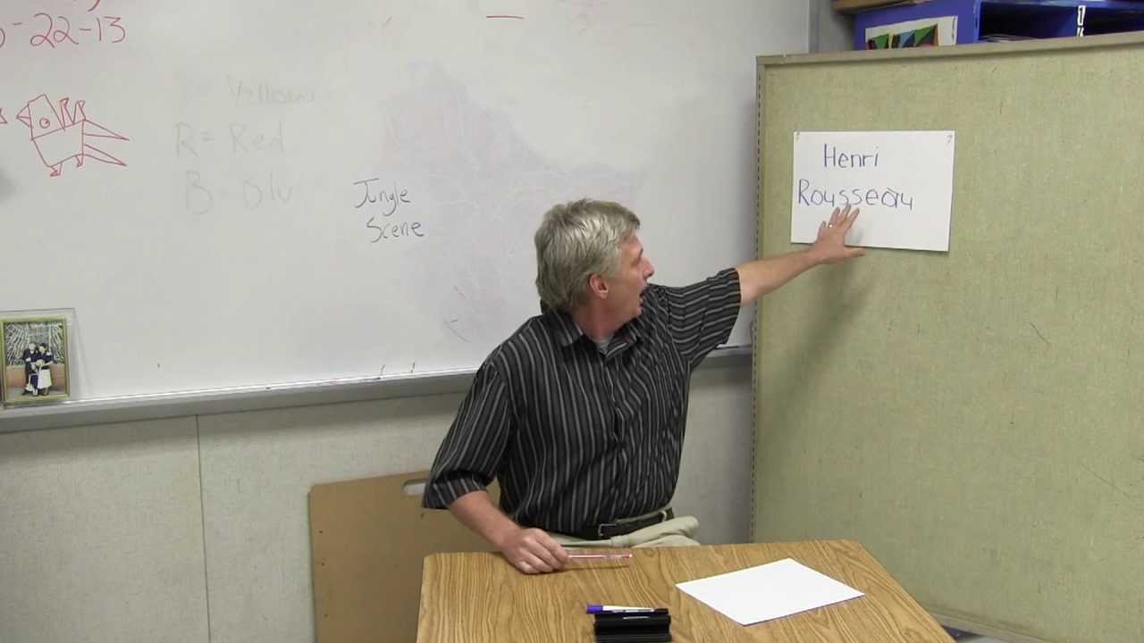 Art instruction for children. Henri Rousseau part one. Drawing a ...