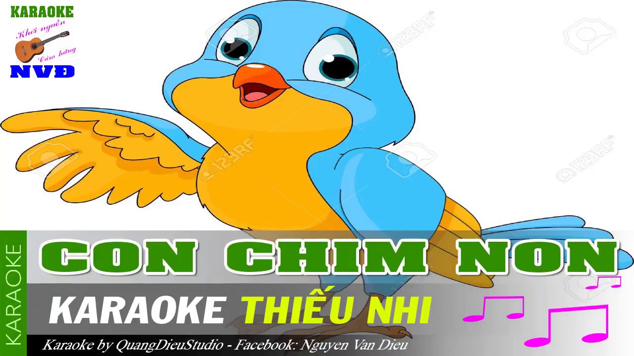 | Karaoke HD | Con chim non - Âm Nhạc Lớp 3 - YouTube